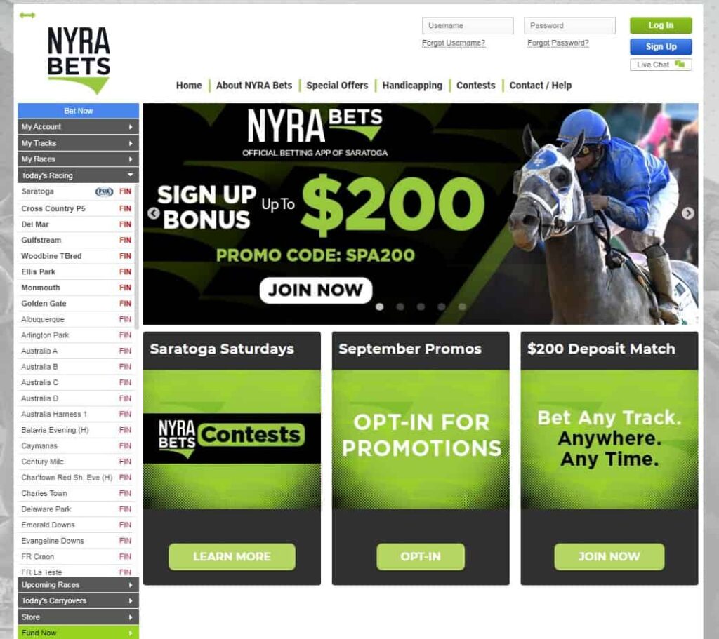 Nyra Bets Racebook Review - Promo Code for $200 Bonus on Sign up!